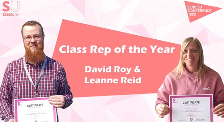 SU Recognition Awards 2021- Class Rep of the Year - SERC