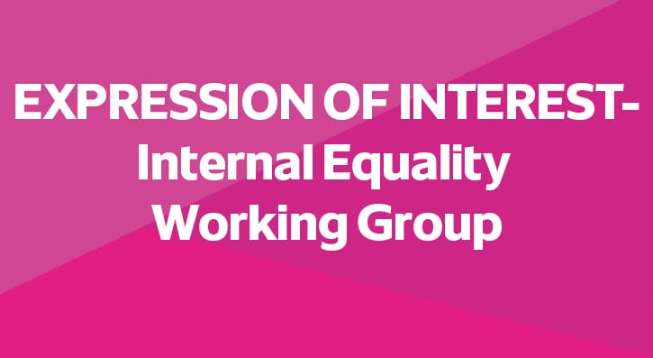 Expression of Interest- Internal Equality Working Group - SERC