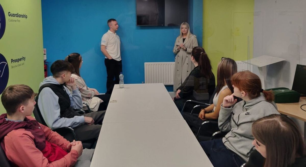 Students Talk Business on Cornmarket Insurance Services Trip - SERC